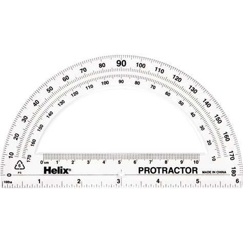 Teachersparadise Helix 180 Degree Standard Protractor 6 Map13106