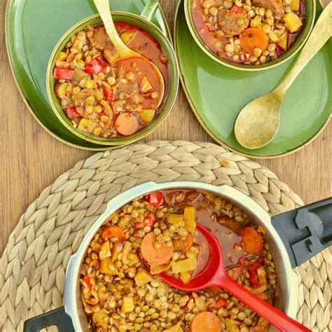 Spanish Lentil Stew With Vegan Chorizo Vegan On Board Recipes