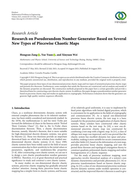 pdf research on pseudorandom number generator based on several new