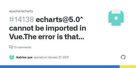 Echarts50 Cannot Be Imported In Vuethe Error Is That Echarts Cannot