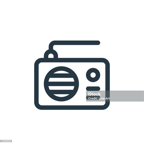 투표 선거 개념에서 라디오 아이콘 벡터 라디오 편집 가능한 스트로크의 얇은 선 그림입니다 웹 및 모바일 앱 로고 인쇄 미디어에