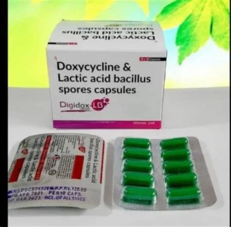 Doxyxyline And Lactic Acid Bacillus Spores Capsules At 100 Box Pharmaceutical Tablets In