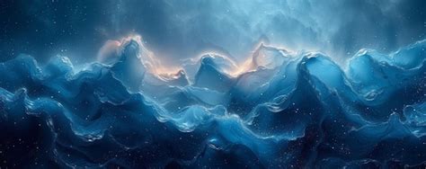 Premium Photo Ocean Waves Pattern Calming Blues Serene Wallpaper