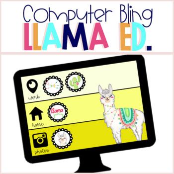 Computer Bling Llama Edition By Unlocking Blended Learning TPT