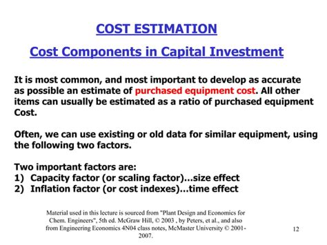 Lecture 5 Cost Estimation I Pdf