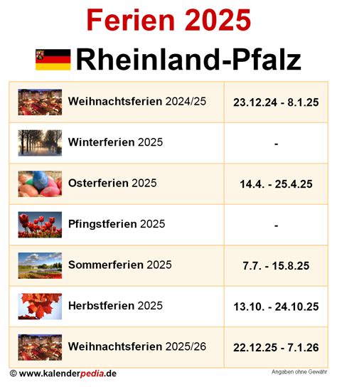 Ferien In Rheinland Pfalz Im Schuljahr