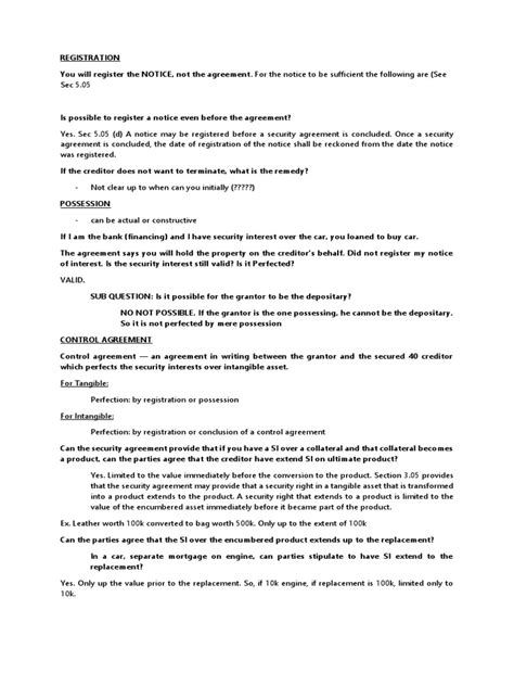 Ppsa Notes Download Free Pdf Security Interest Civil Law Legal