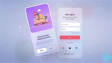 📱minimal Login Screen Ui • React Native Tutorial React Natie Login Screen Youtube