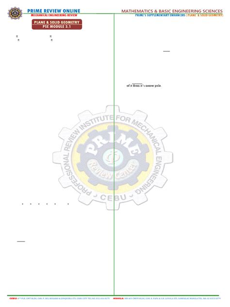 Plane And Solid Geometry Module 3 1 Pdf Sphere Area