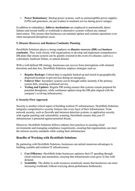 Building Scalable And Resilient It Infrastructures With Hex64info Solutions Pdf