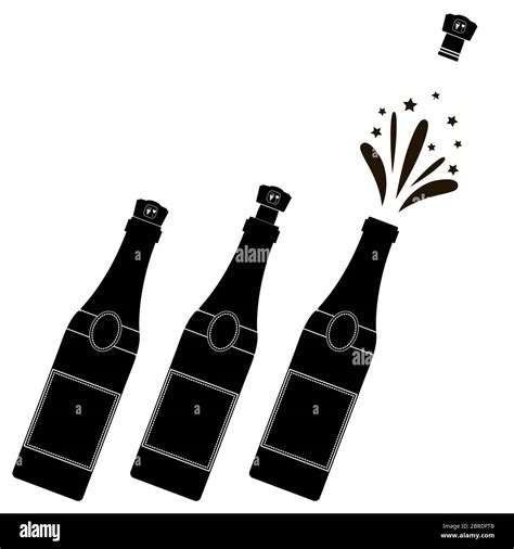Pictures Of Champagne Bottle Exploding Clipart