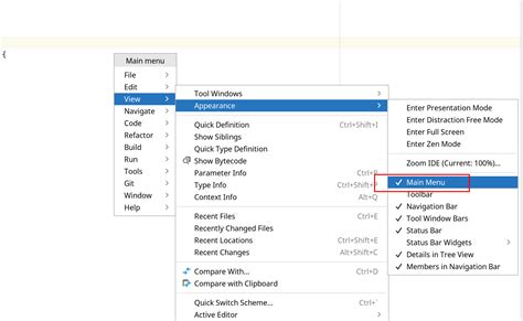 Main Menu Not Showing Ides Support Intellij Platform Jetbrains