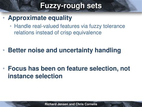 Ppt Fuzzy Rough Instance Selection Powerpoint Presentation Free
