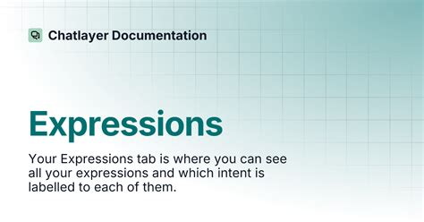 Expressions Chatlayer Documentation Expressions Chatlayer Documentation