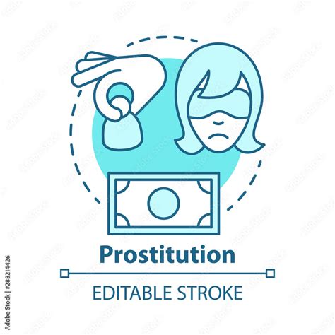 Prostitution Concept Icon Sex Trafficking Idea Thin Line Illustration Sexual Exploitation