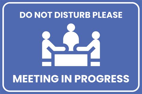 Free Meeting In Progress Sign Template To Edit Online