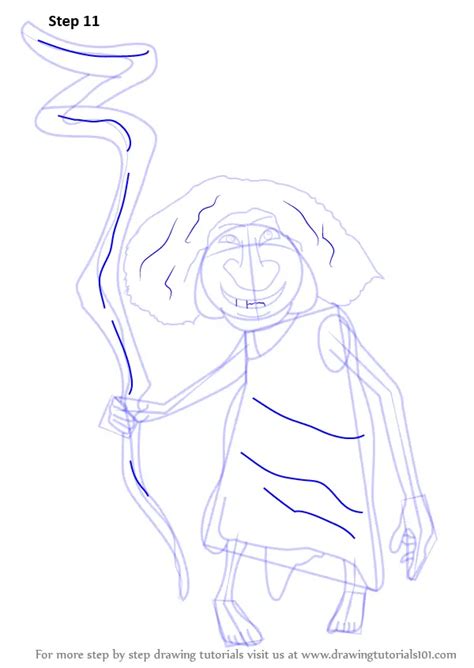 Learn How To Draw Gran From The Croods The Croods Step By Step Drawing Tutorials