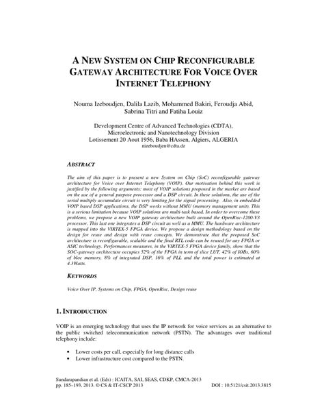 Pdf A New System On Chip Reconfigurable Gateway Architecture For