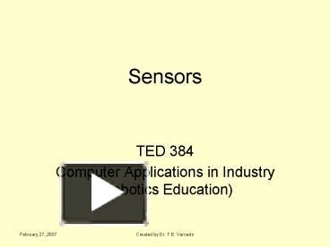 PPT Sensors PowerPoint Presentation Free To View Id De Da ZDc Z