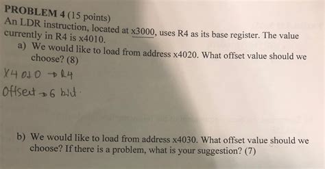 Problem 4 15 Points An Ldr Instruction Located At