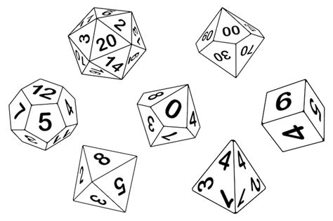 Premium Vector Polyhedral Dice Outlines For Dungeons And Dragons And Rpg Games