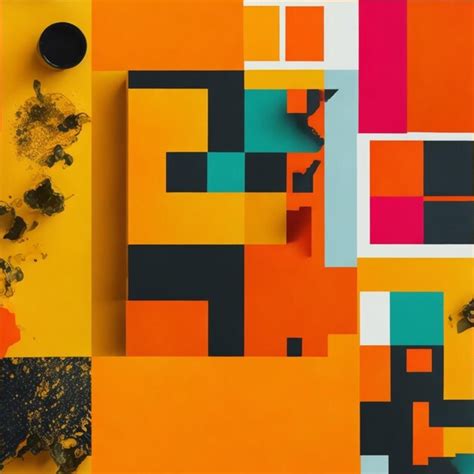 Premium Ai Image Abstract Colorful Pattern And Random Geometric