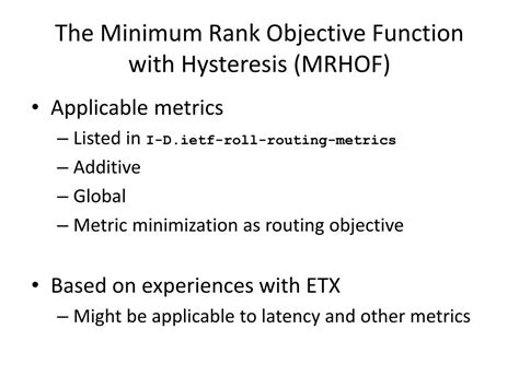 Ppt The Minimum Rank Objective Function With Hysteresis Powerpoint Presentation Id2572046