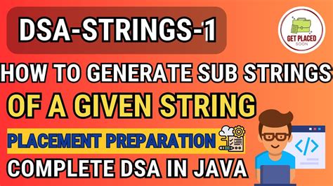 Best Dsa Course Strings1 How To Generate Sub Strings Of A Given String Leetcode2023 Youtube