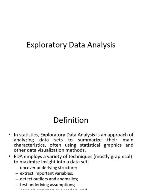 Exploratory Data Analysis Types Pdf Data Analysis Applied Mathematics