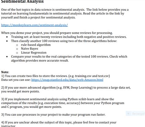 Sentimental Analysis One Of The Hot Topics In Data Chegg Com