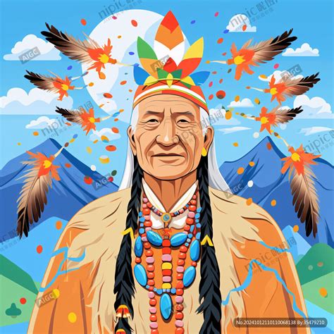 Ai创作图北美印第安人 印第安酋长像 可爱印第安人 印第安人文化 印第安人酋长 印第安人 印第安土著人 北美原住民 北美部落文化 印第安素材 美洲原住民文化 印第安部落 印第安画风 印第安酋长