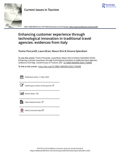 enhancing customer experience through technological innovation in traditional travel agencies
