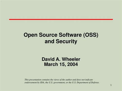 PPT Open Source Software Security Presentation PowerPoint Presentation ID