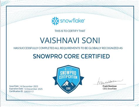 Vaishnavi Soni On Linkedin Snowflake Snowflakedevelopers