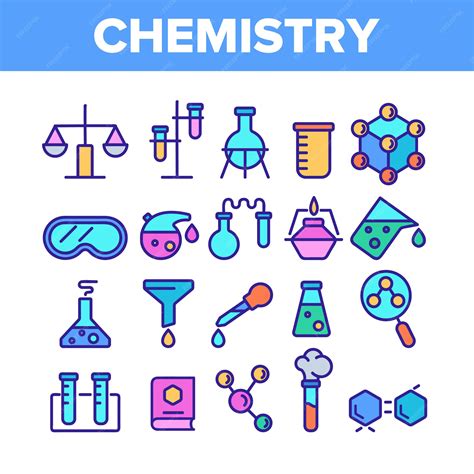 Premium Vector Chemistry Elements Icons Set