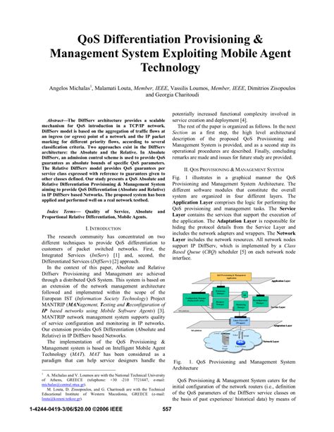 Pdf Qos Differentiation Provisioningandmanagement System Exploiting