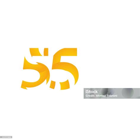 55주년 기념 기념 번호 벡터 템플릿 디자인 일러스트레이션 0명에 대한 스톡 벡터 아트 및 기타 이미지 0명 금 금속 기념일 Istock