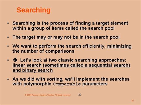 Chapter 9 Part 2 Polymorphism Sorting Searching Outline