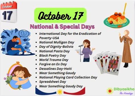 October 17 National Days Birthday And Important Past Events