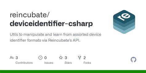 GitHub Reincubate Deviceidentifier Csharp Utils To Manipulate And