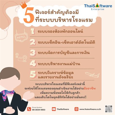โปรแกรมระบบบริหารงานโรงแรม 🚀5 ฟีเจอร์สำคัญที่ระบบบริหารโรงแรมต้องมี 🏩 ในยุคดิจิทัลที่ธุรกิจ