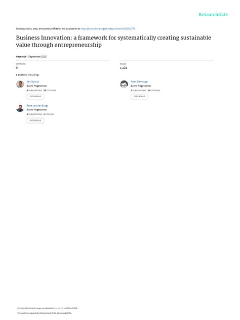 Business Innovation Framework Pdf