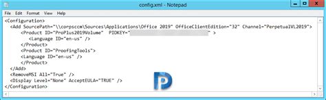 Deploy Office 2019 Using SCCM Office Deployment Tool