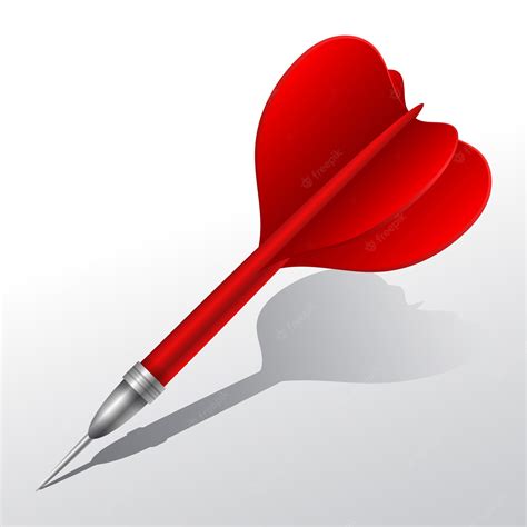 Premium Vector Dart Arrow Vector Illustration With Bright Vibrant Red Color