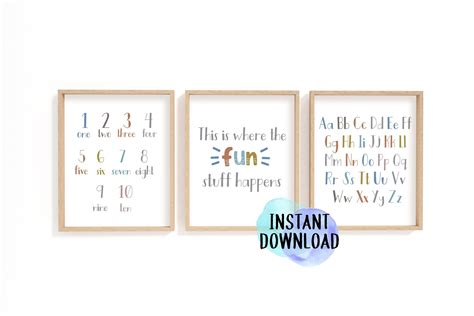 Printable Earth Toned Playroom Printsthis Is Where The Fun Stuff