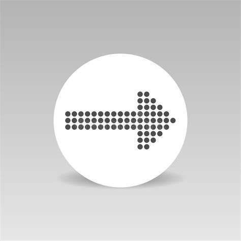 Dot Arrow Vector Icon Direction Cursor Round Sign Stock Vector Illustration Of Round Pointer