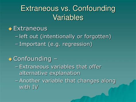 Independent Dependent And Extraneous Variable