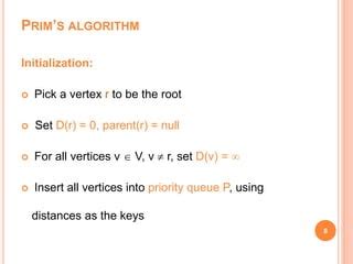 GRAPH APPLICATION MINIMUM SPANNING TREE MST PPT