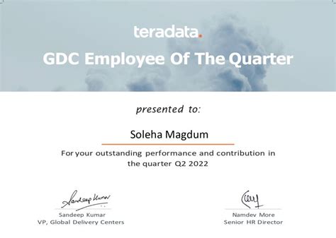 Soleha Magdum On Linkedin Teradata Greatplacetowork Motivation 20