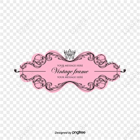 핑크 유럽 빈티지 레이스 일러스트 플로랄 패턴경계그래픽 Png 일러스트 무료 다운로드 Lovepik